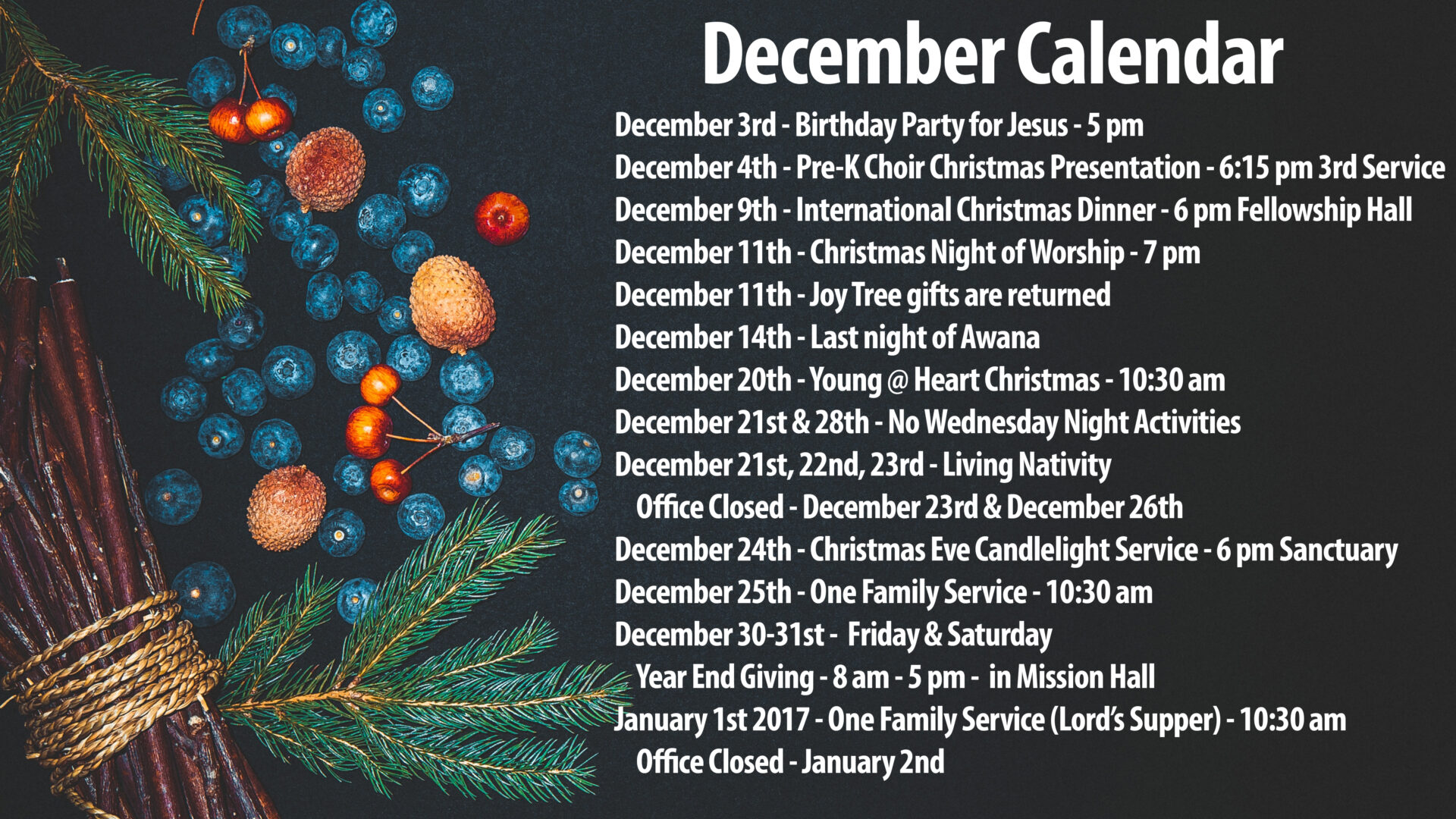 decembercalendar - First Baptist Church, Russellville, AR